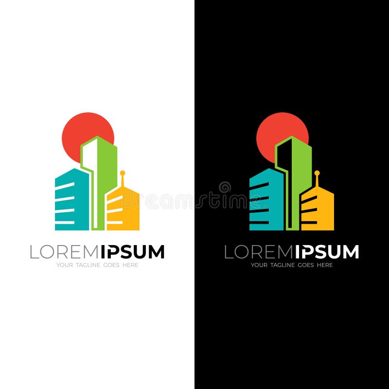 Logo of a Tall Building in a Modern City Stock Vector - Illustration of ...