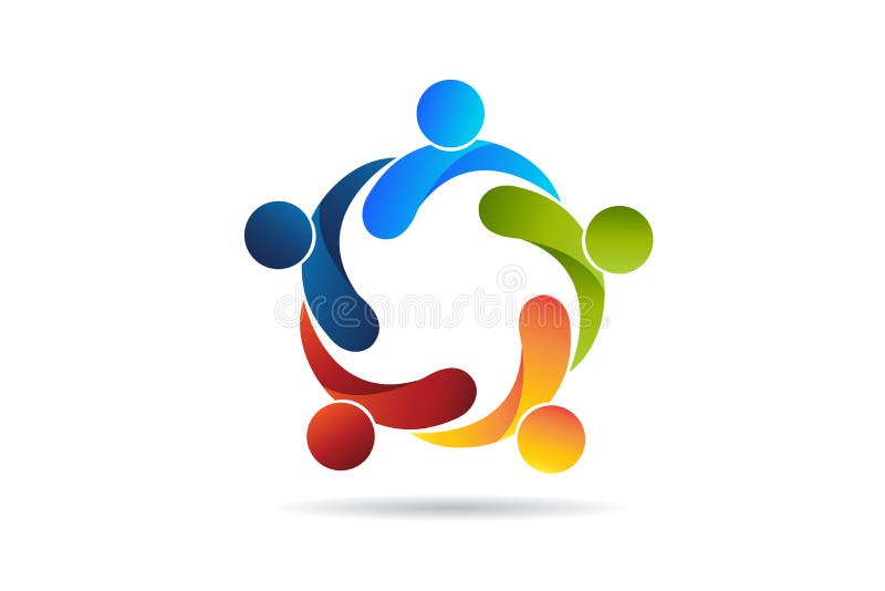 Logo Teamwork Hands Unity People Stock Vector - Illustration of hello ...