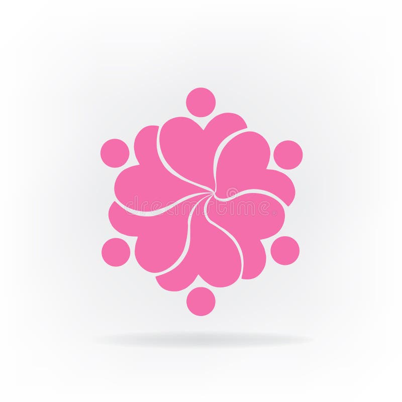 Teamwork flower stock vector. Illustration of connect - 51066312