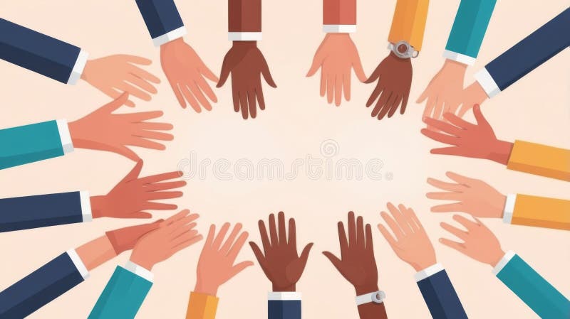 Logo of Teamwork Hands Forming a Heart Shape Stock Illustration ...