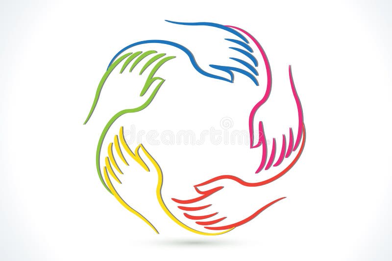 Helping Hands Rainbow Stock Illustrations – 184 Helping Hands Rainbow ...