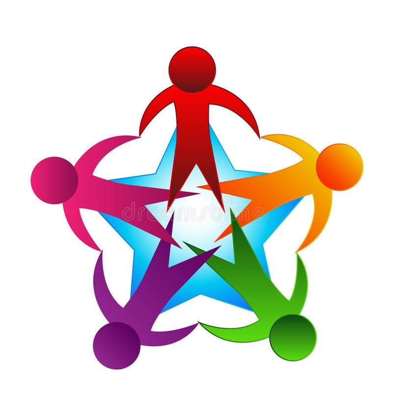 Logo Teamwork People Unity Vector Stock Vector - Illustration of brand ...