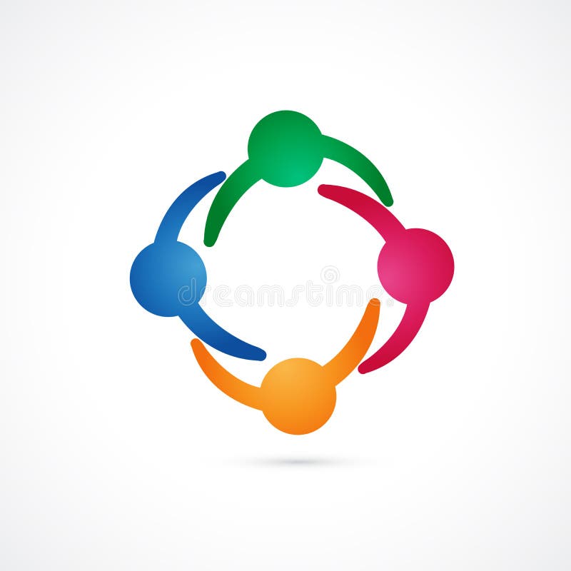 Logo Teamwork Unity Business Four People Stock Vector - Illustration of ... Logo Teamwork Unity Business Four People Stock Vector - Illustration of ...