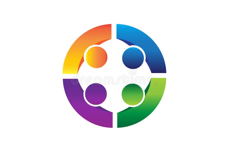 Logo Teamwork Unity Business People Icon Vector Image Stock Vector ...