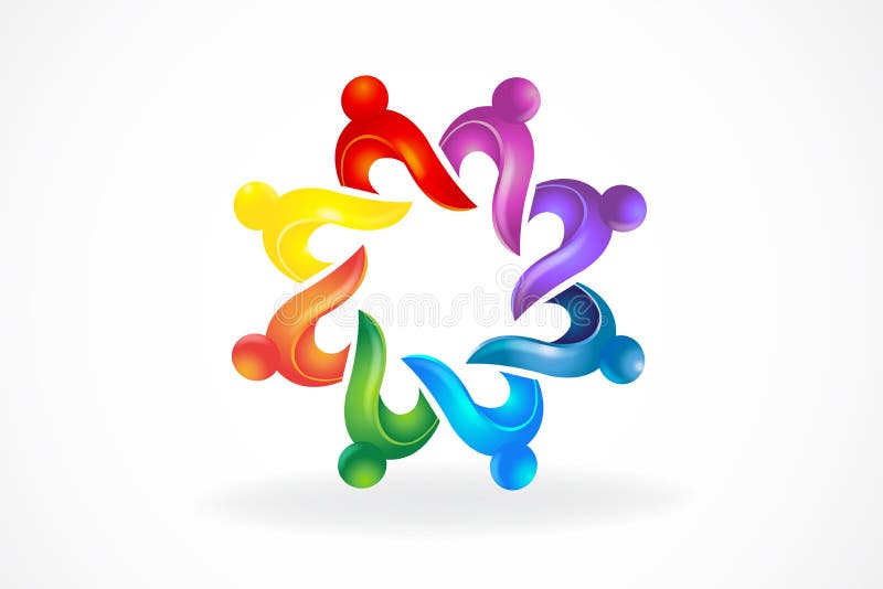Logo Teamwork Unity Business People Stock Vector - Illustration of ...