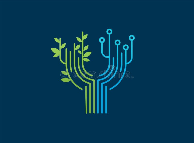 High Tech and Communications Logo Stock Vector - Illustration of point ...