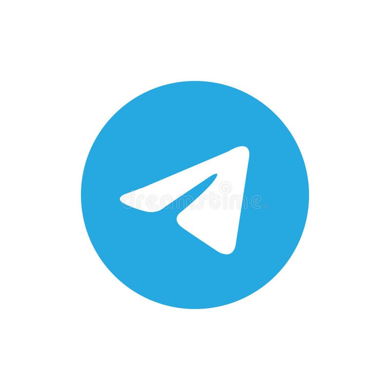 White Paper Plane on Blue Background. Vector Illustration. Telegram ...