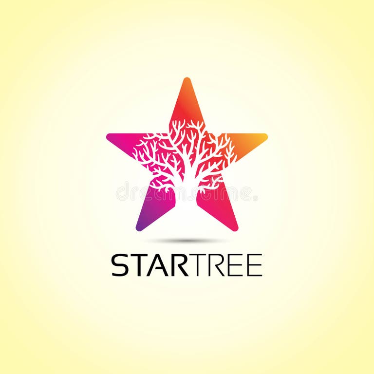 Star Tree Logo stock vector. Illustration of child, colorful - 134763127