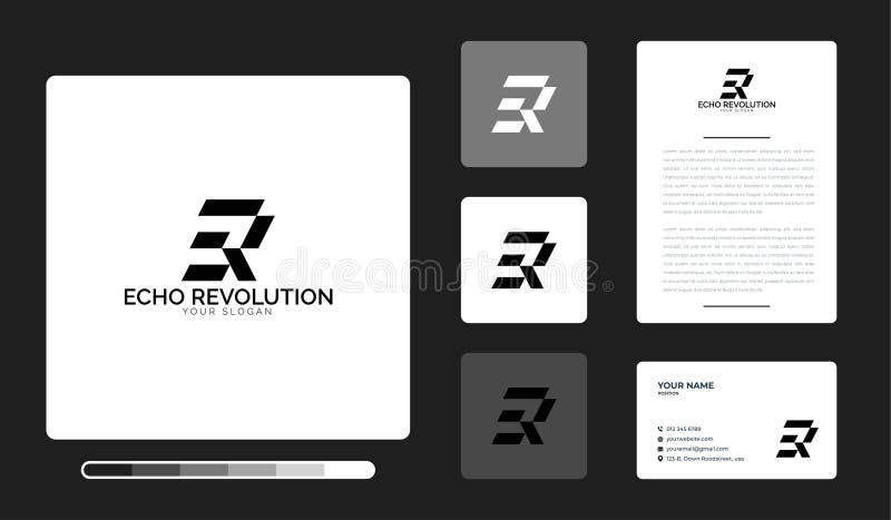 Illustration of Echo Revolution Logo Design Stock Vector - Illustration ...