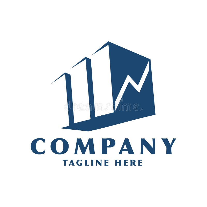 Logo Data Analysis Building Template in Blue Color Stock Vector ...