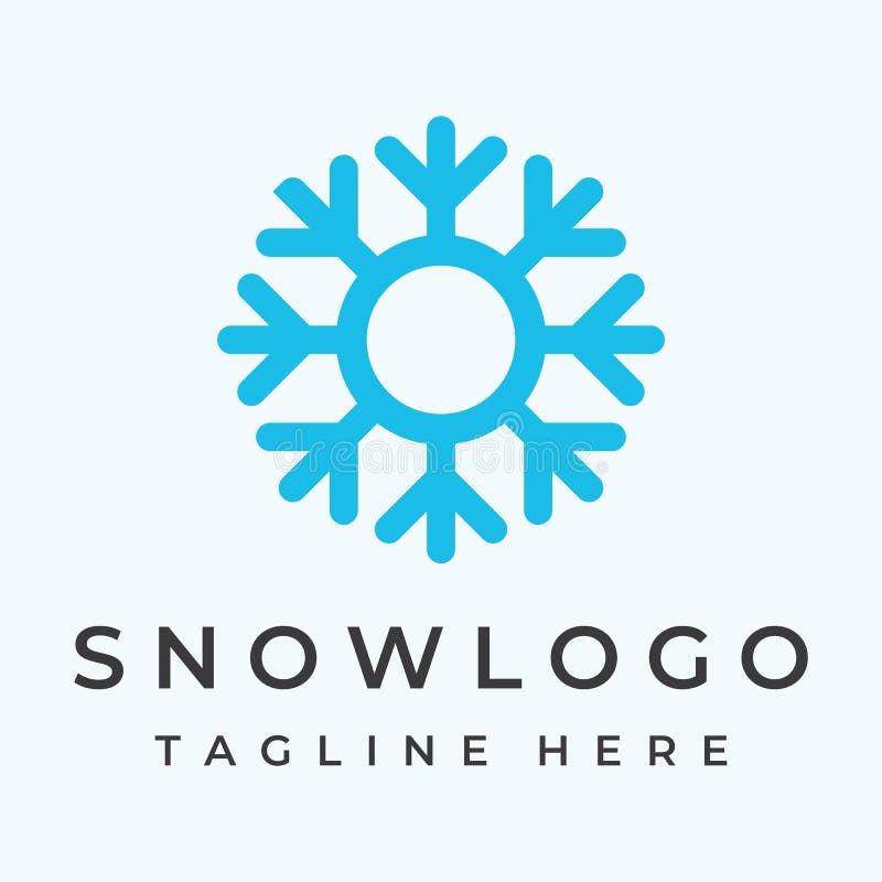 Logo Template Design Abstract Blue Snowflake or Cold Elements with ...