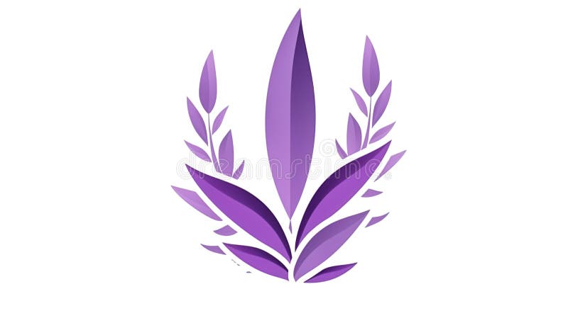 Logo Template Design of Lavender Generative AI. Stock Illustration ...