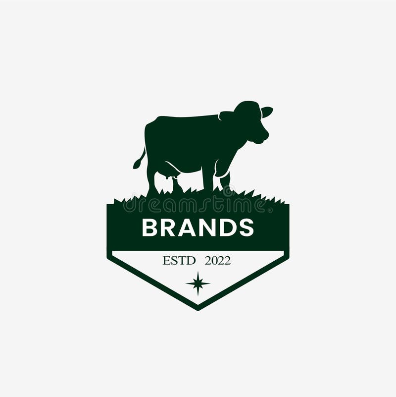 Cow logo design stock vector. Illustration of line, presentation ...
