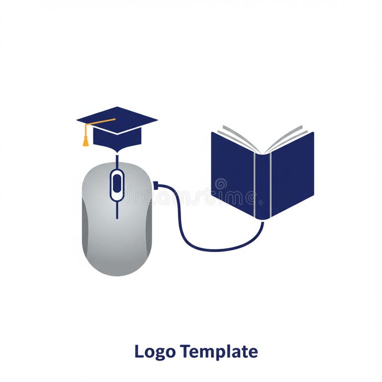 A Logo Template Featuring a Computer Mouse Connected by a Cord To an ...