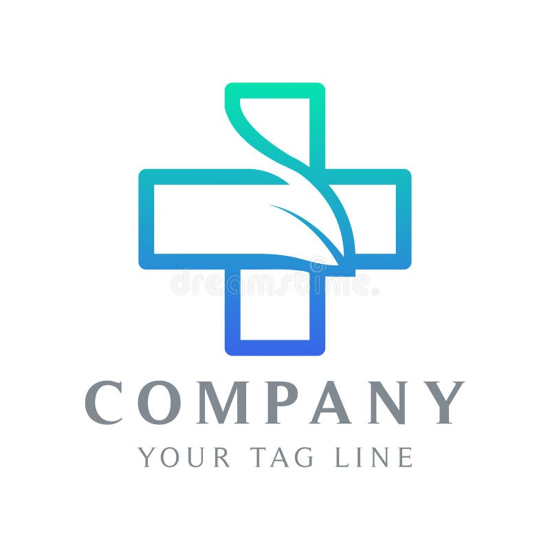 Logo Template in the Form of a Plus Sign Stock Vector - Illustration of ...