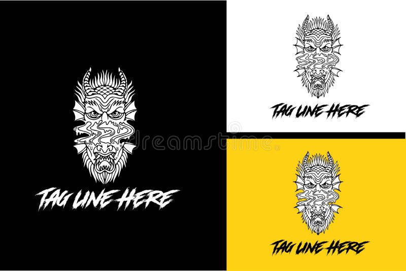 Logo Template Head Devil Abstract Vector Illustration Design Stock ...