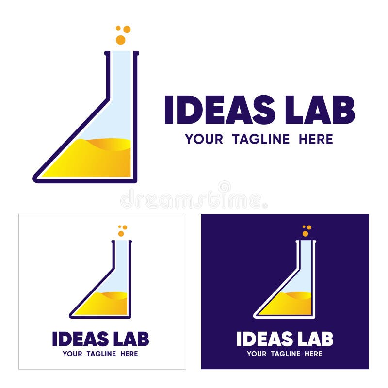 Logo Template for Laboratory, Test Tube with the Letter D. Vector ...