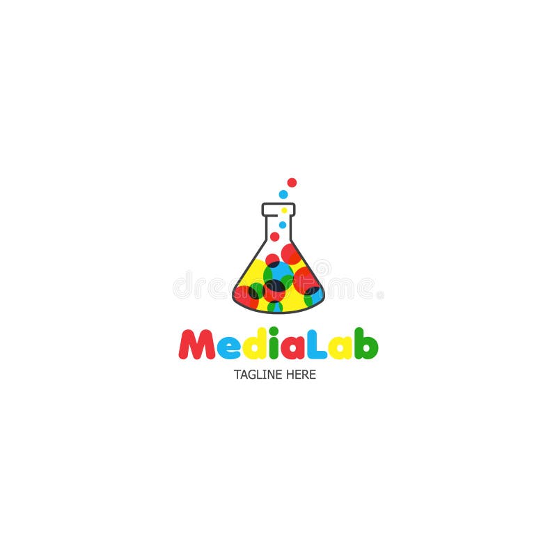Logo Template Media Laboratory Stock Illustration - Illustration of ...