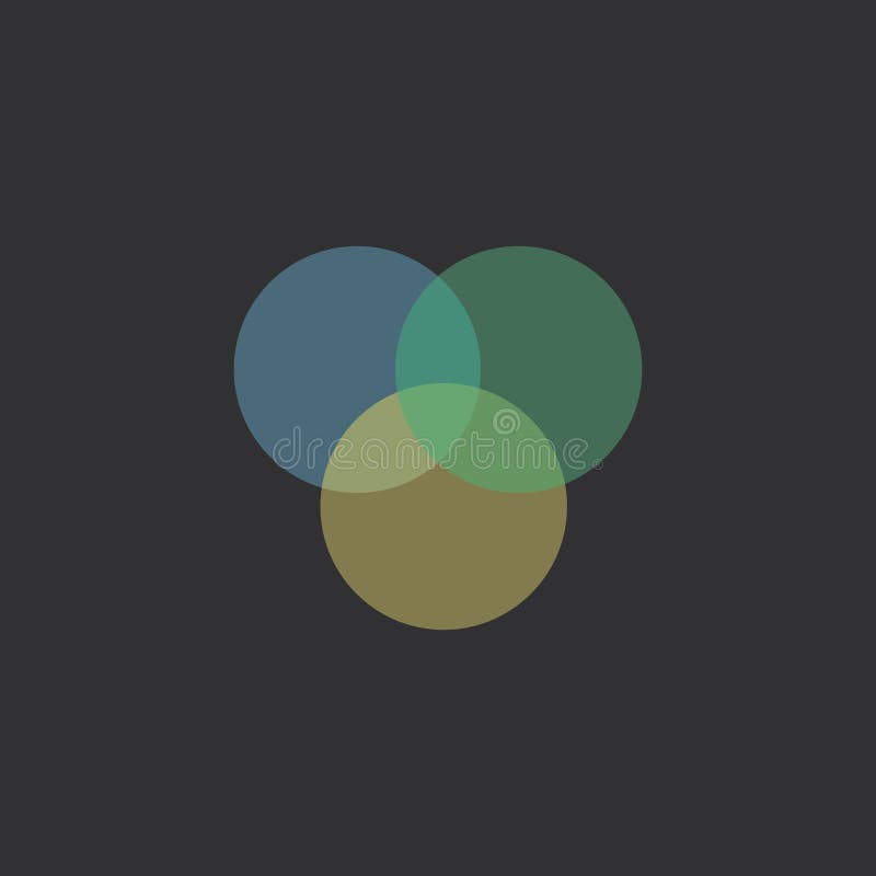 Abstract Sign of Three Merged Circles Logo. Infinity Sign. Spectrum ...