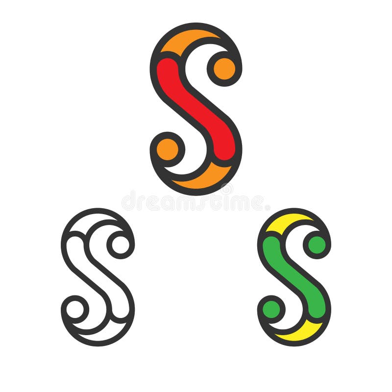 Logo Template Set. Letter S or Infinity Symbol Stock Vector ...