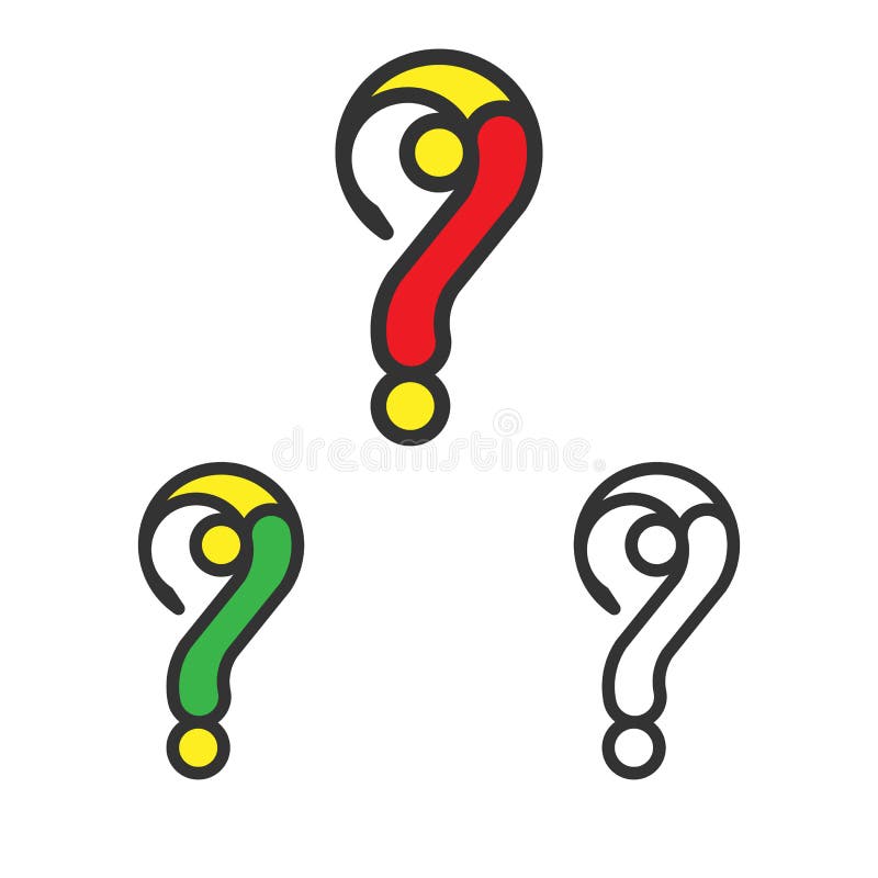 Logo Template Set. Question Mark. Logotype Variants. Vector. Stock ...