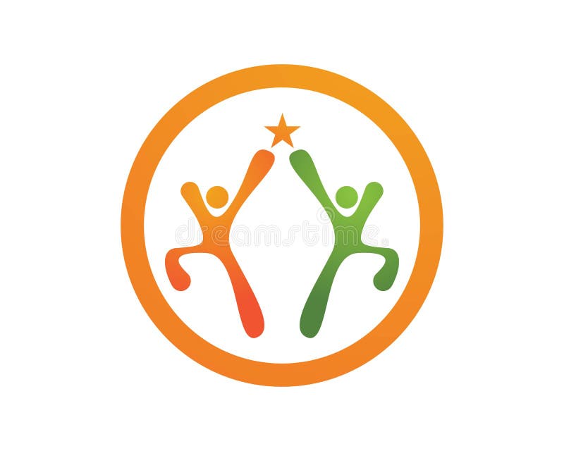 Logo Template - Successful People Stock Illustration - Illustration of ...