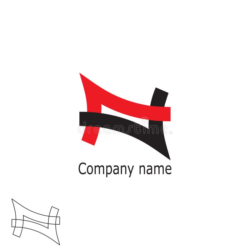 Logo Template of Two Figures in the Form of Angles Red and Blue Stock ...