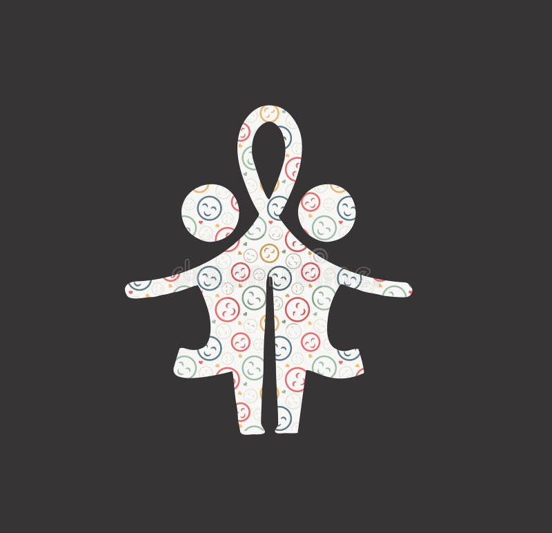 Logo Template of Two People Unity Symbol Icon Stock Illustration ...