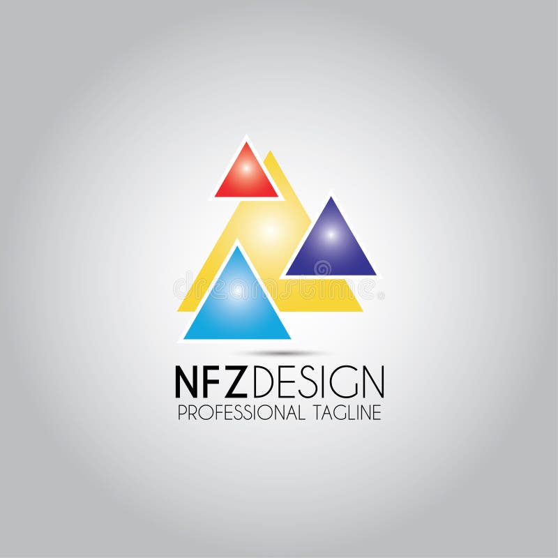 Three Interlocking Triangles Stock Vector - Illustration of three ...