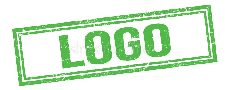 LOGO Text on Green Grungy Vintage Stamp Stock Illustration ...