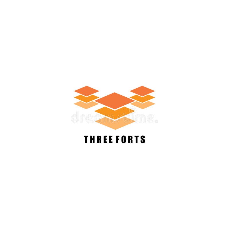 Logo Three Fortresses Abstract Vector Simple Design Template Stock ...
