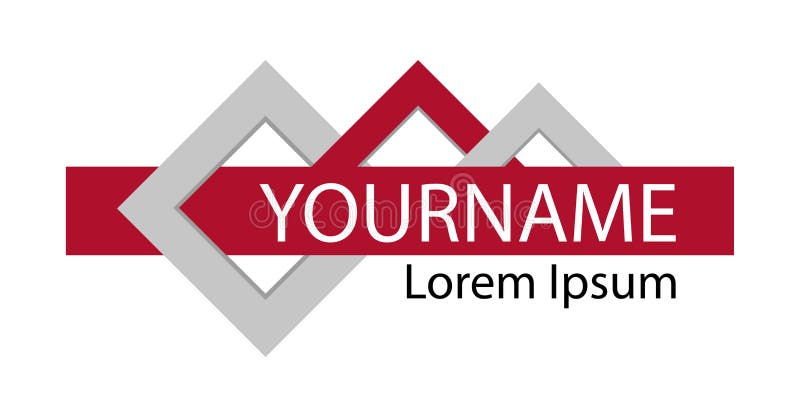 Logo with Three Part Abstract Elements. Geometric Frame Stock Vector ...