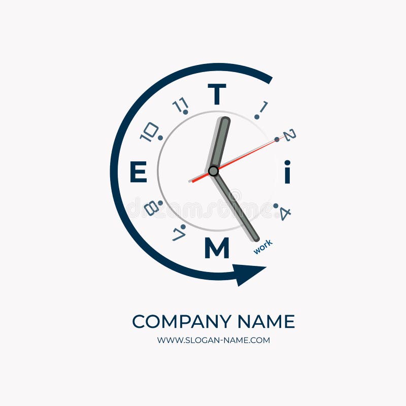 Logo Time Work Vector Illustration Logo Template Design Stock Vector ...