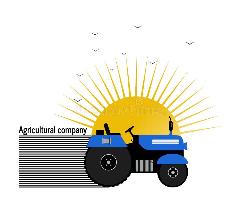 Logo Tractor,agricultural Company Stock Illustration - Illustration of ...