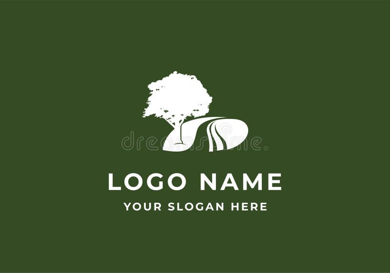Logo Design Tree and Garden or Yard. Editable File Stock Vector ...