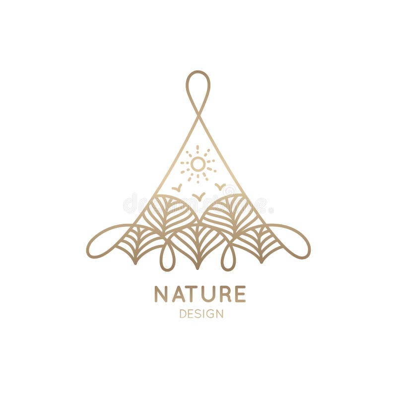 Logo trees in triangle stock illustration. Illustration of adventure ...
