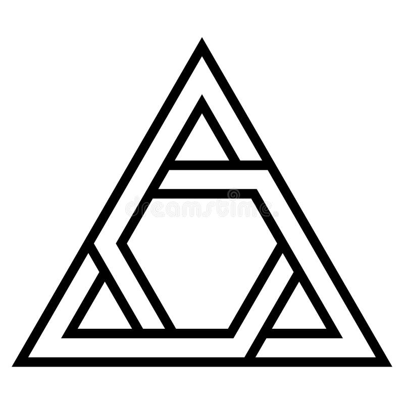 Logo Triangle Sign Closed System, the Vector Triangle with Twisted ...