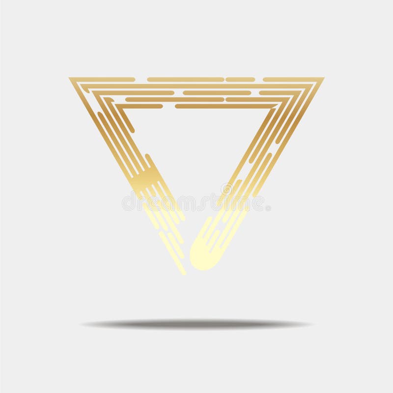Logo is Triangle, Silver, Inverted Triangle. Stock Illustration ...
