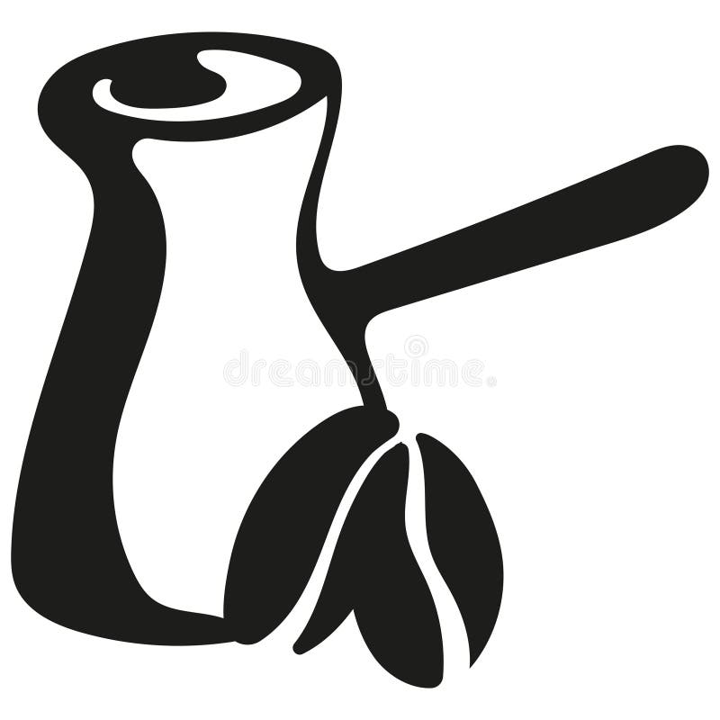 Logo of a Turk with Coffee and Coffee Beans Next To it Stock Vector ...