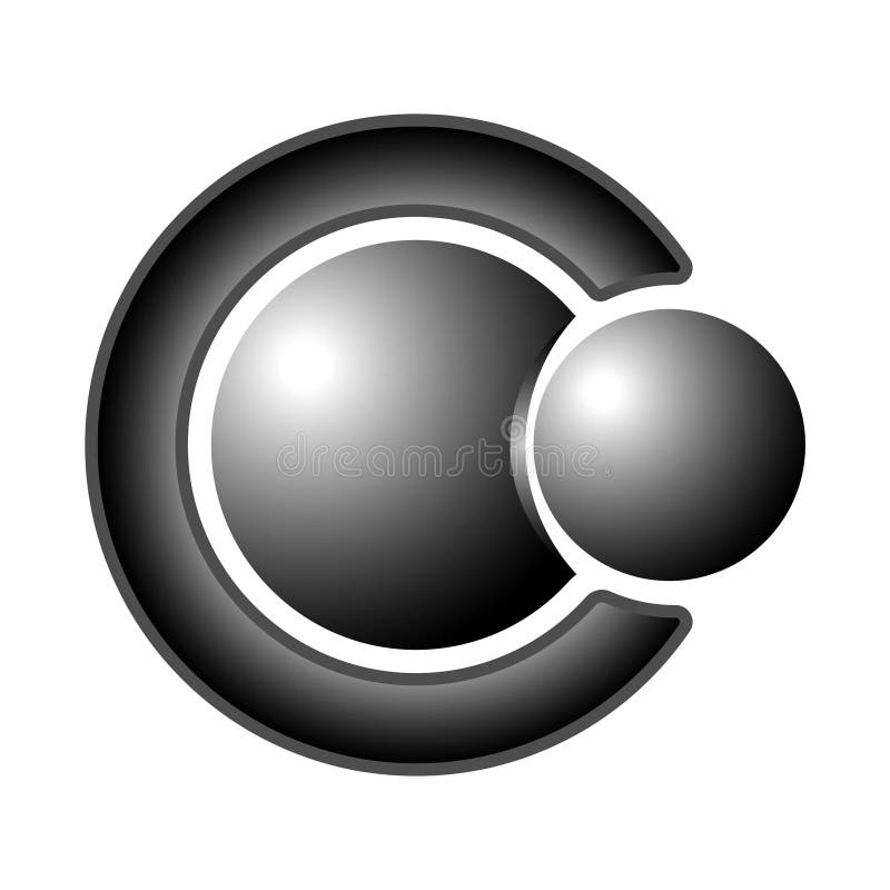 The Logo of Two Steel Balls and the Letter C. Stock Vector ...