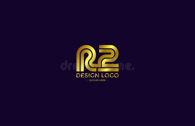 Logo Typography Initial Letter R2 Linear Monogram Font Stock ...