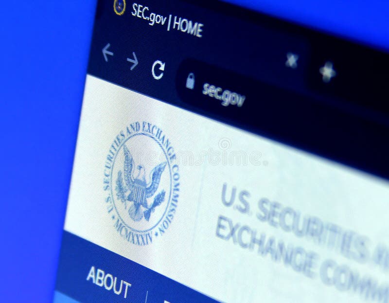 Sec agency logo editorial image. Image of cellphone - 298346340