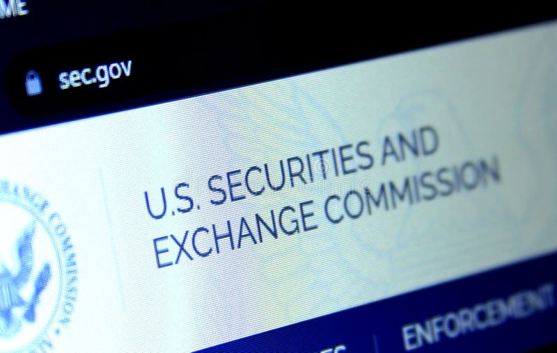 Sec agency website editorial photo. Image of device - 298208756