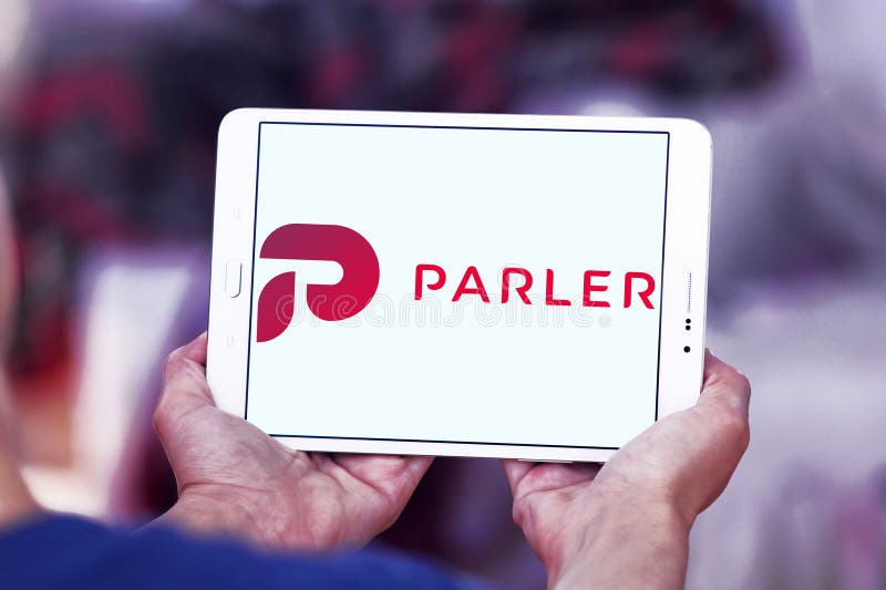 Parler logo editorial stock photo. Image of smartphone - 298573238