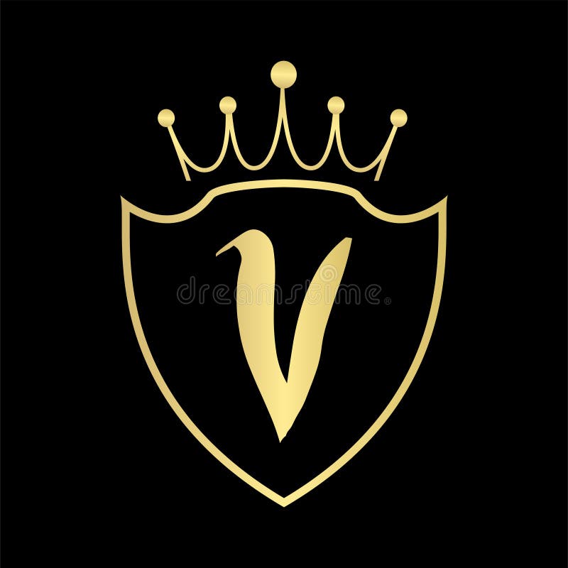 Logo V Company Gold Letter Logo Design with Simple Style Stock Vector ...