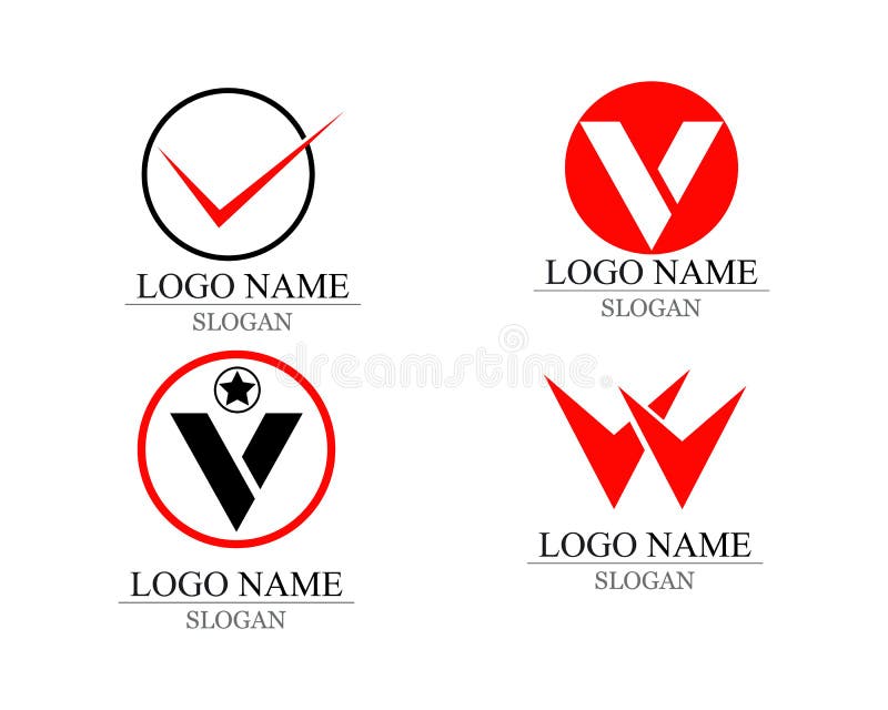 Logo V und Symbole vektor abbildung. Illustration von kunst - 117276182