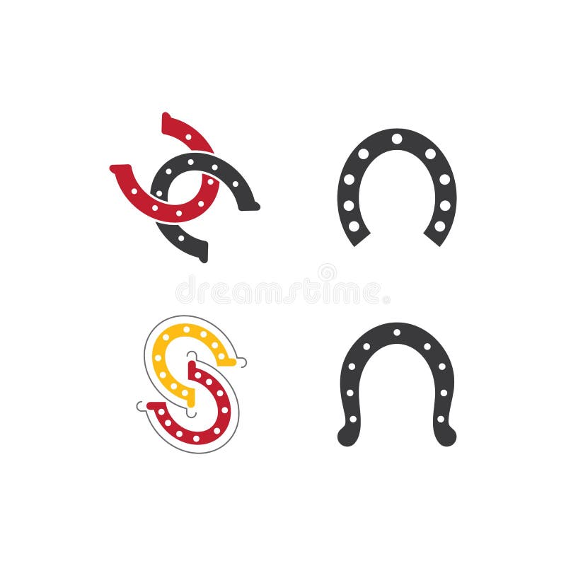 Logo van hoefijzer vector illustratie. Illustration of hoef - 190400867