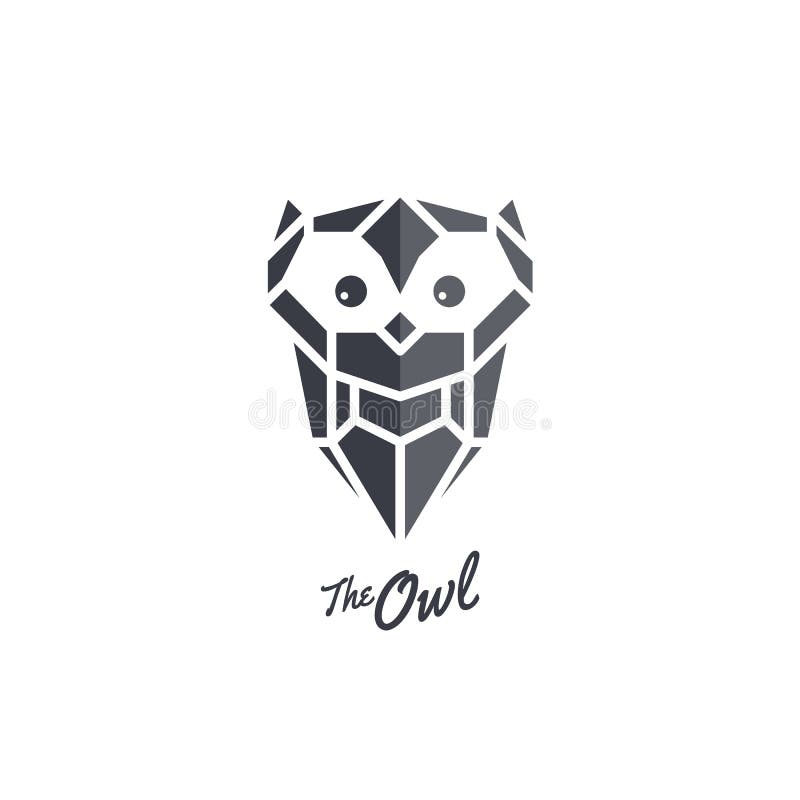 Logo Van Uil Symbool Symbool Vogelvector Stock Illustratie ...