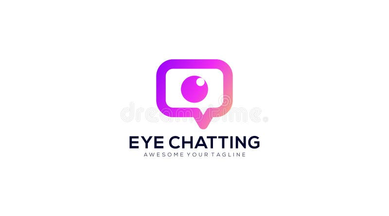The Eye Chat Logo Design Template. Stock Illustration - Illustration of ...