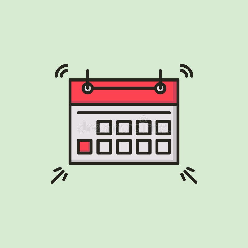 Logo Vector Calendar with a Red Highlight Suitable for Scheduling ...